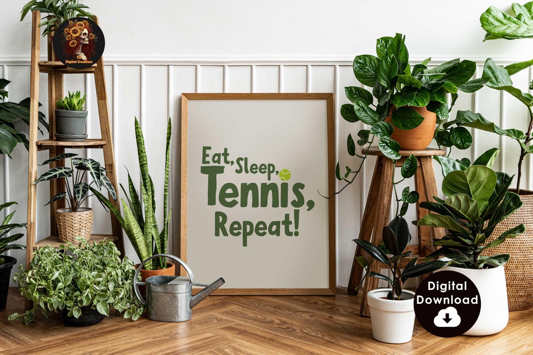 Cute Tennis Print Country Club Aesthetic Wall Art Tennis Quote Print ...