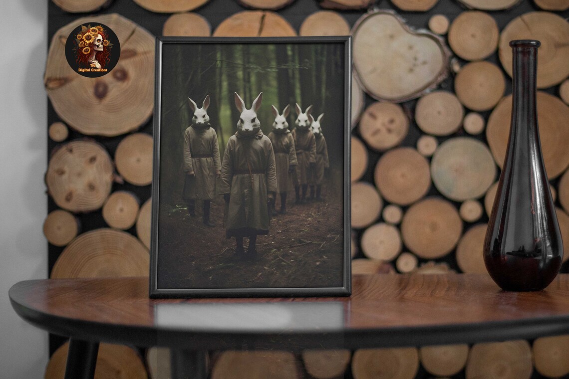 Dark Academia Art Print: Vintage Rabbit Cult Photo. Wicca - Etsy