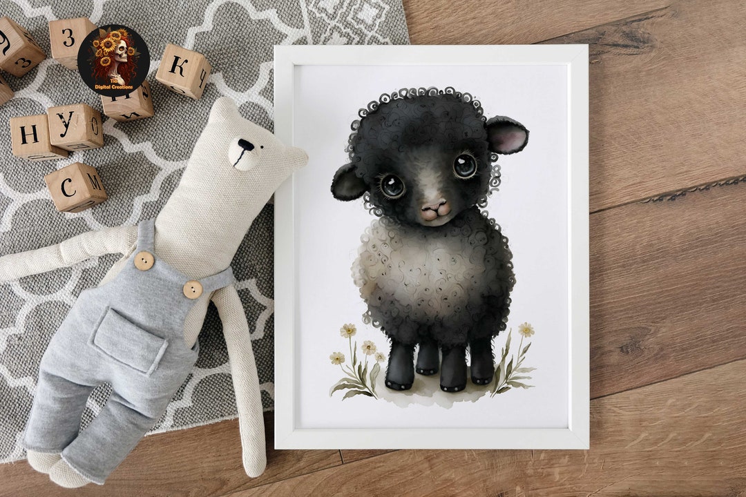 Gothic Black Sheep Print, Witchy Nursery Decor (digital Download) - Etsy