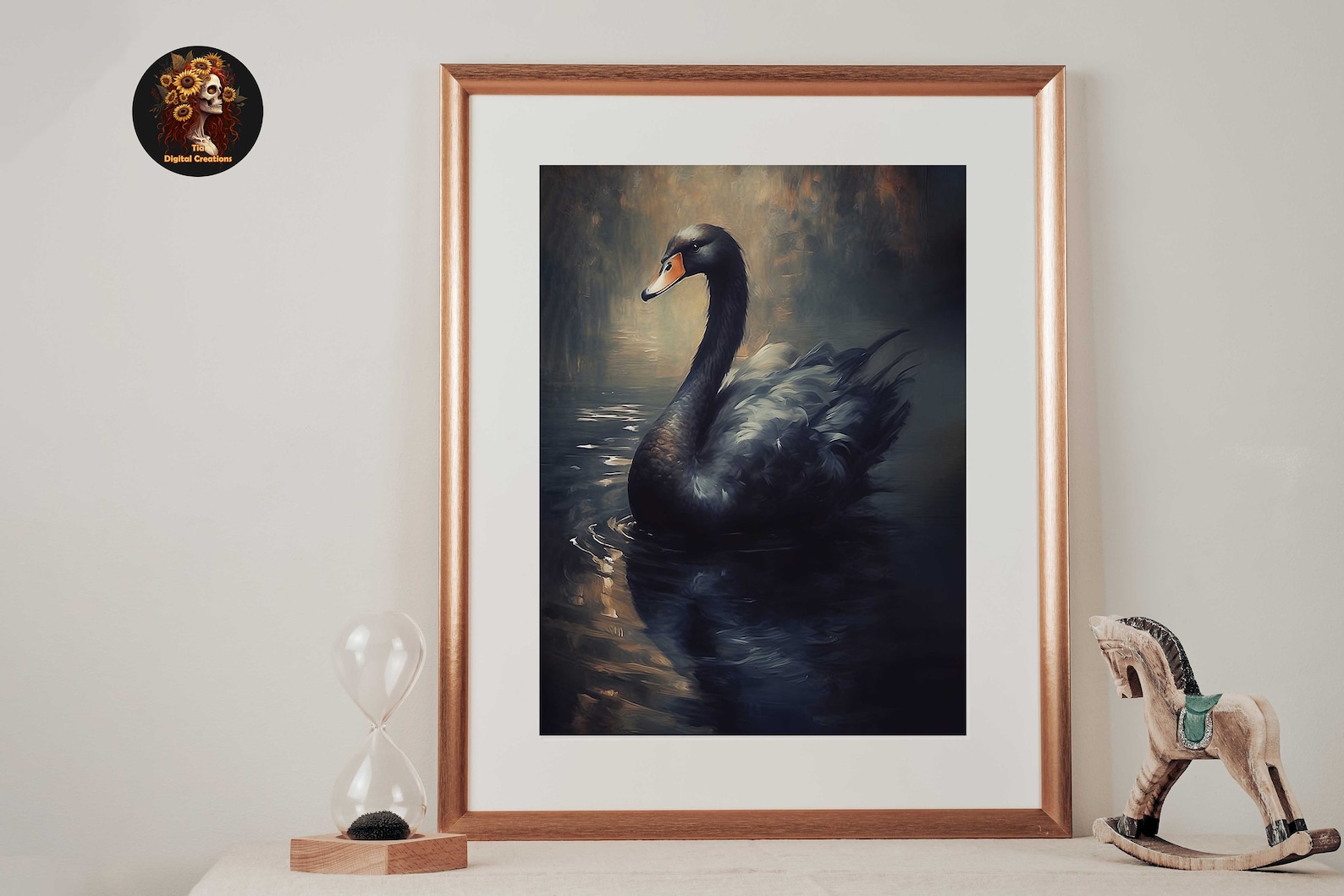 Vintage Swan Print Fine Art Digital Download. Instant Swan Nursery ...
