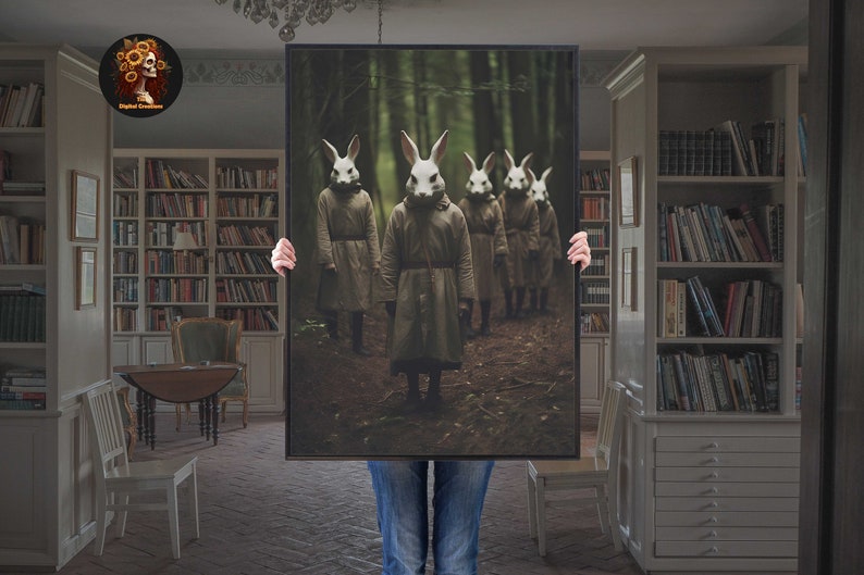 Dark Academia Art Print: Vintage Rabbit Cult Photo. Wicca - Etsy