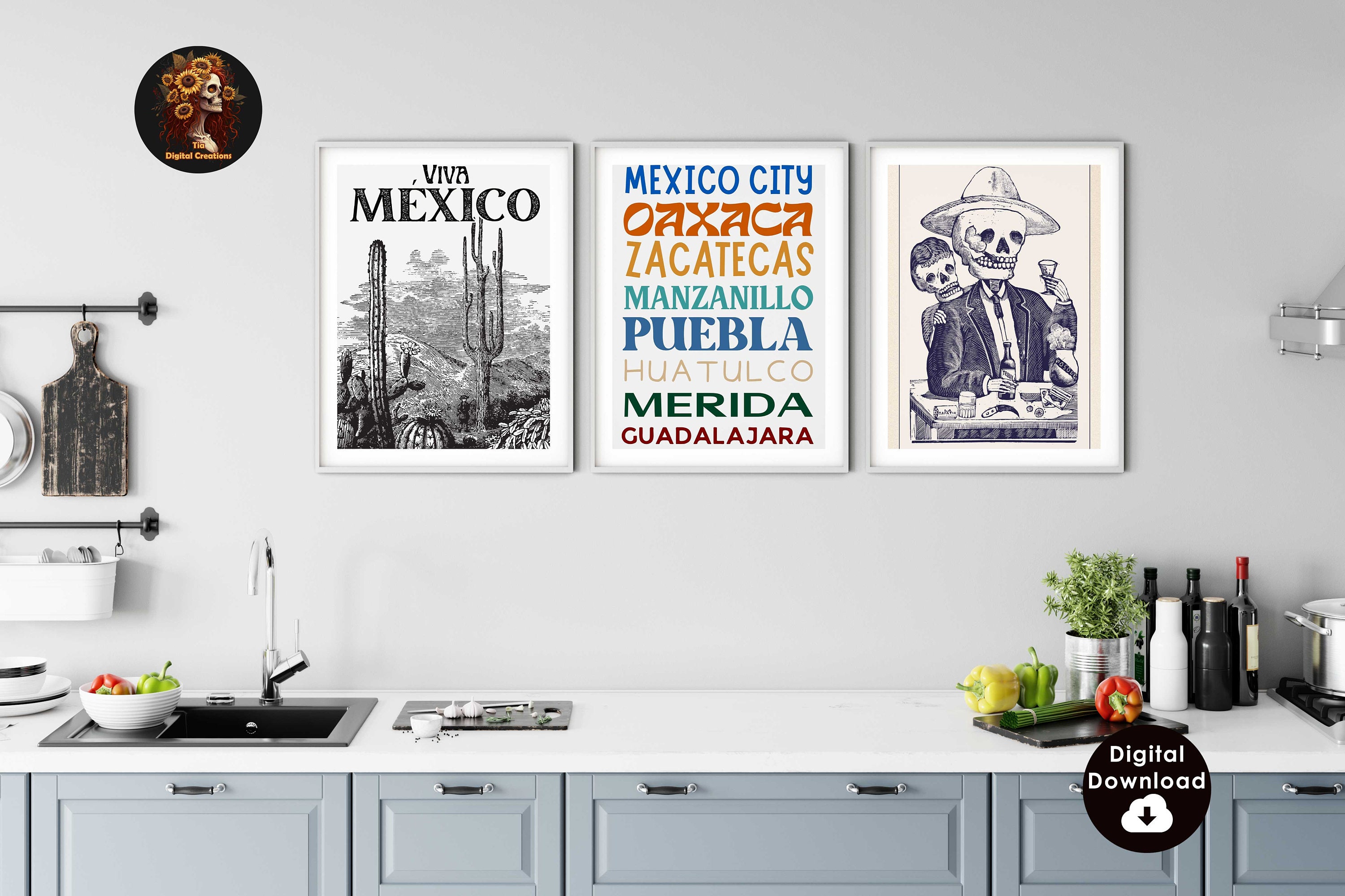Vintage Mexican Prints Retro Mexico Wall Art Trendy Mexico Art Prints ...