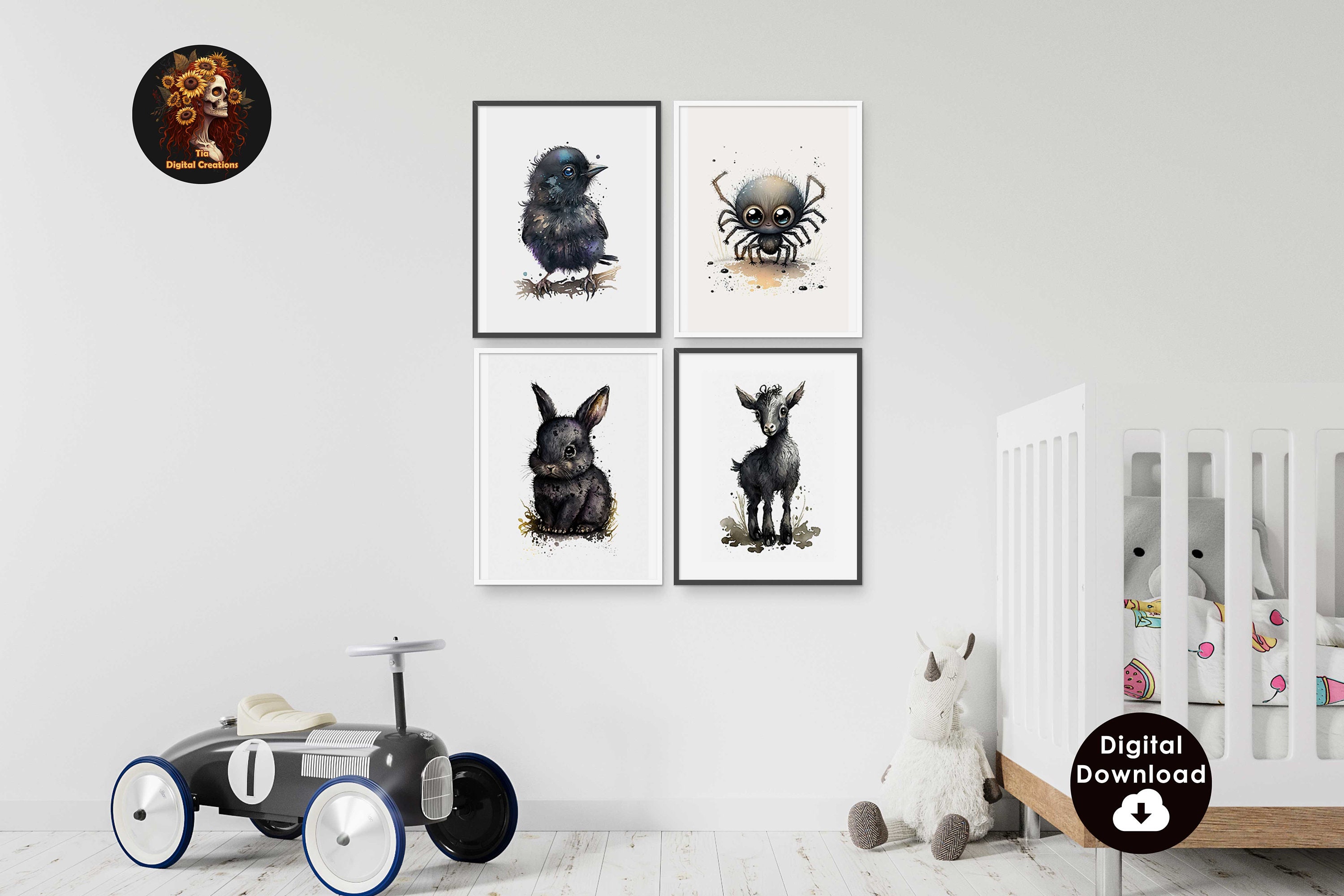 Gothic Baby Nursery Decor Bundle Home Decor | Whimsigoth Pastel Goth ...