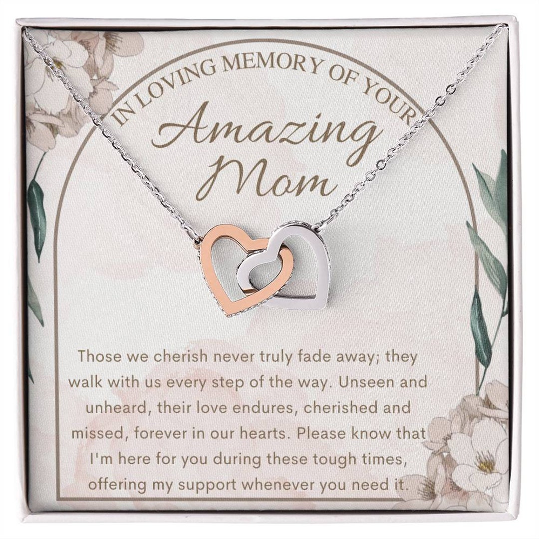 In Loving Memory of Your Mom Interlocking Hearts Memorial - Etsy
