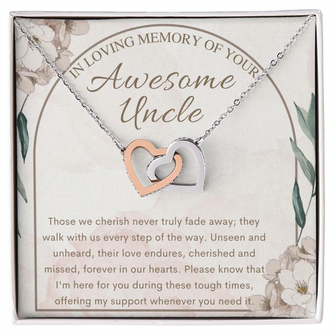 In Loving Memory of Your Awesome Uncle Interlocking Hearts - Etsy