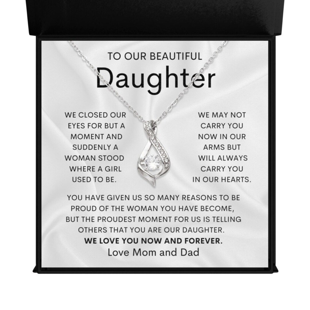 Gift For Daughter From Mom And Dad To My Daughter Necklace Etsy