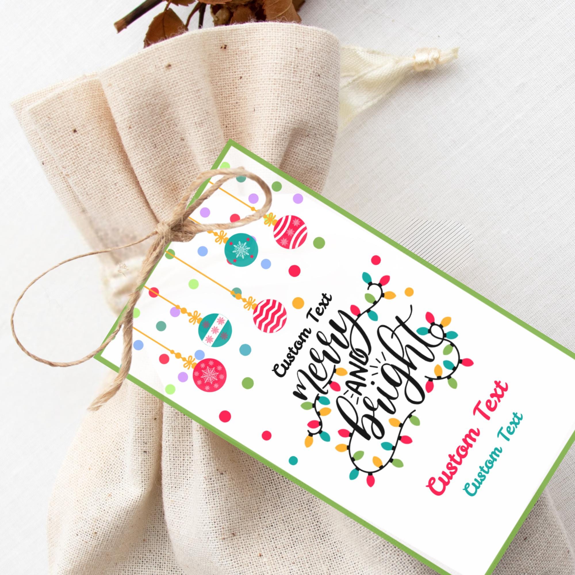 Christmas Gift Tag Thanks for Making Merry and Bright Teacher Christmas ...