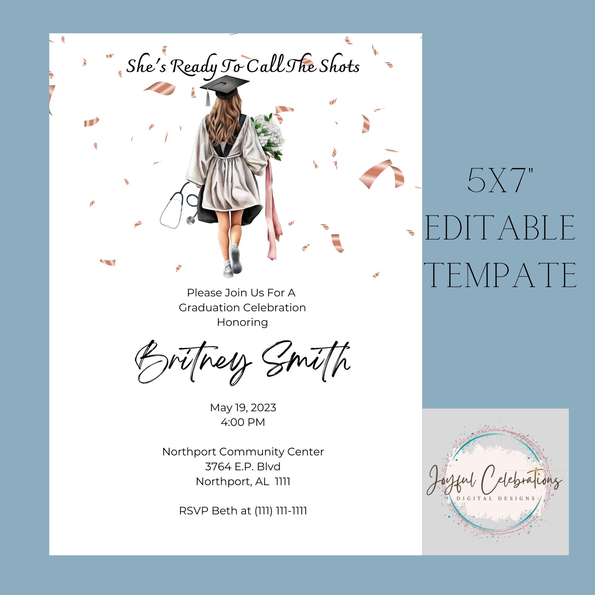 Nurse Graduation Party | Nurse Graduation Gift | Graduation Invitation ...