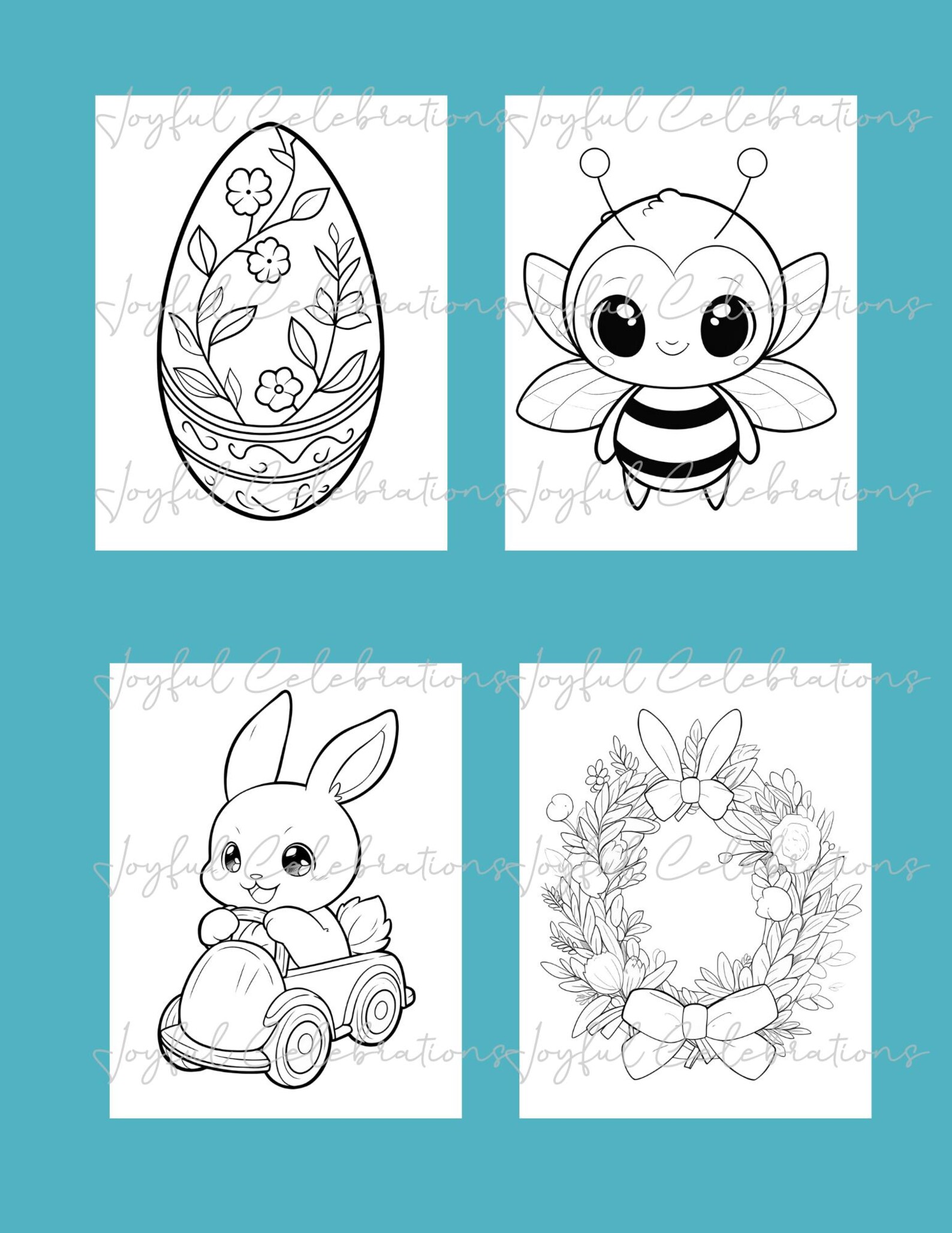 Printable Easter Coloring Pages, DIY Craft for Kids, Classroom Supplies ...