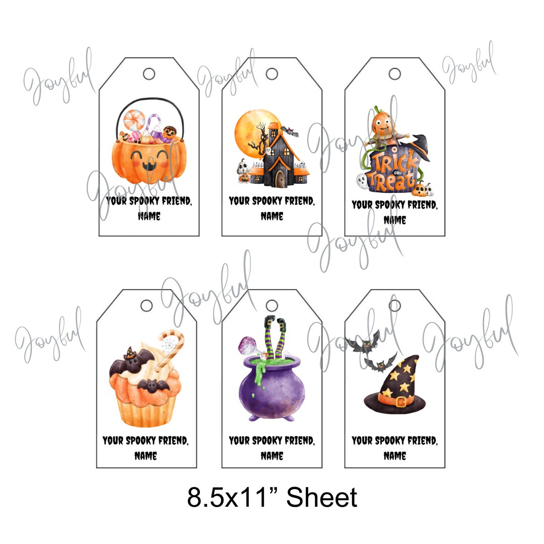 Halloween Trick or Treat Card, Gift Card, Printable Gift Tag, Trick ...