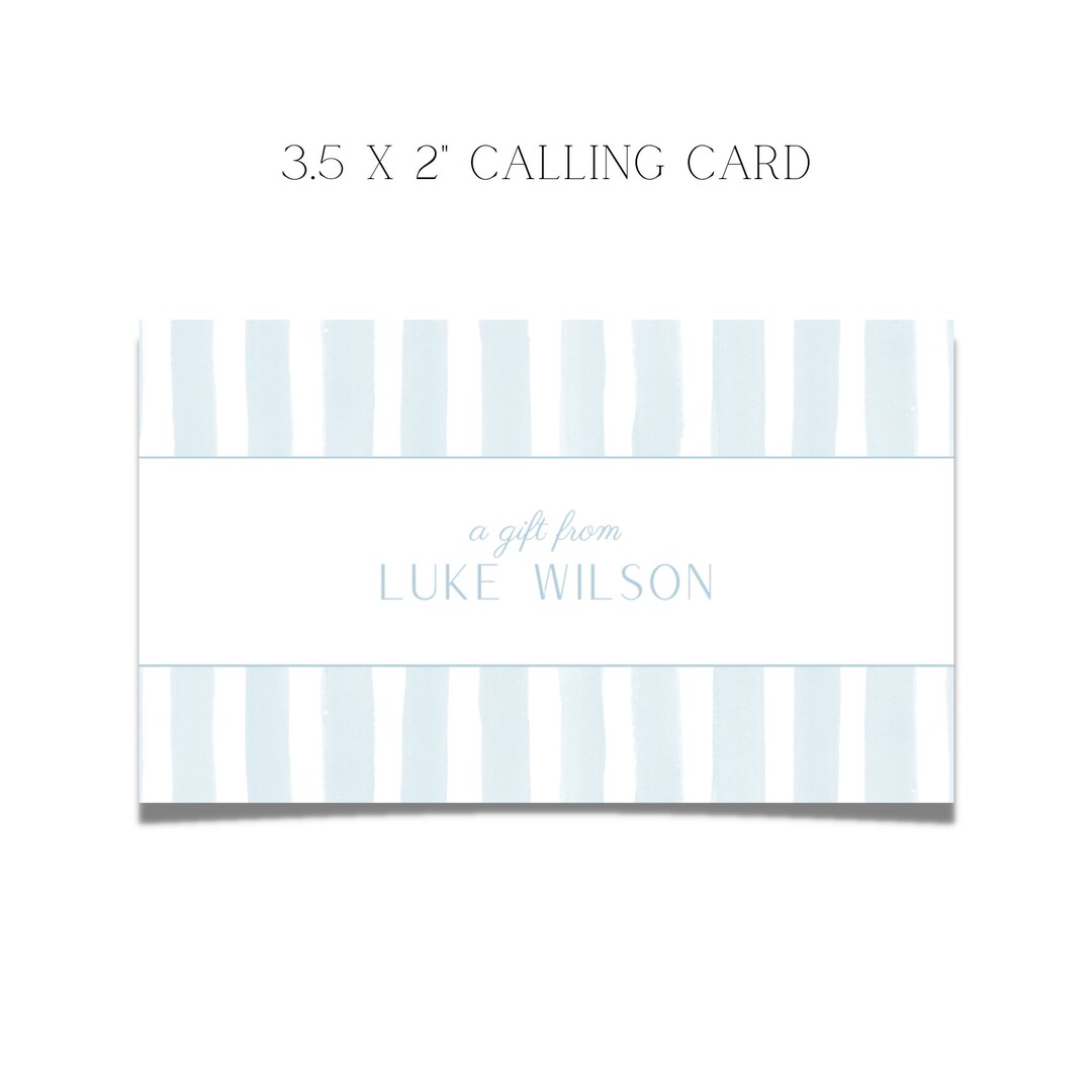 Personalized Pastel Blue Calling Card for Boy | Business Card for Kids ...