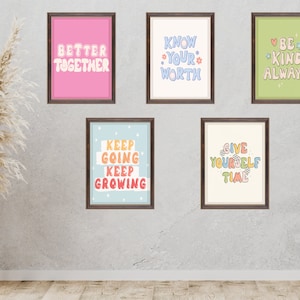 Printable Wall Art Poster Set, Set of 15 Poster, Positive Affirmation ...
