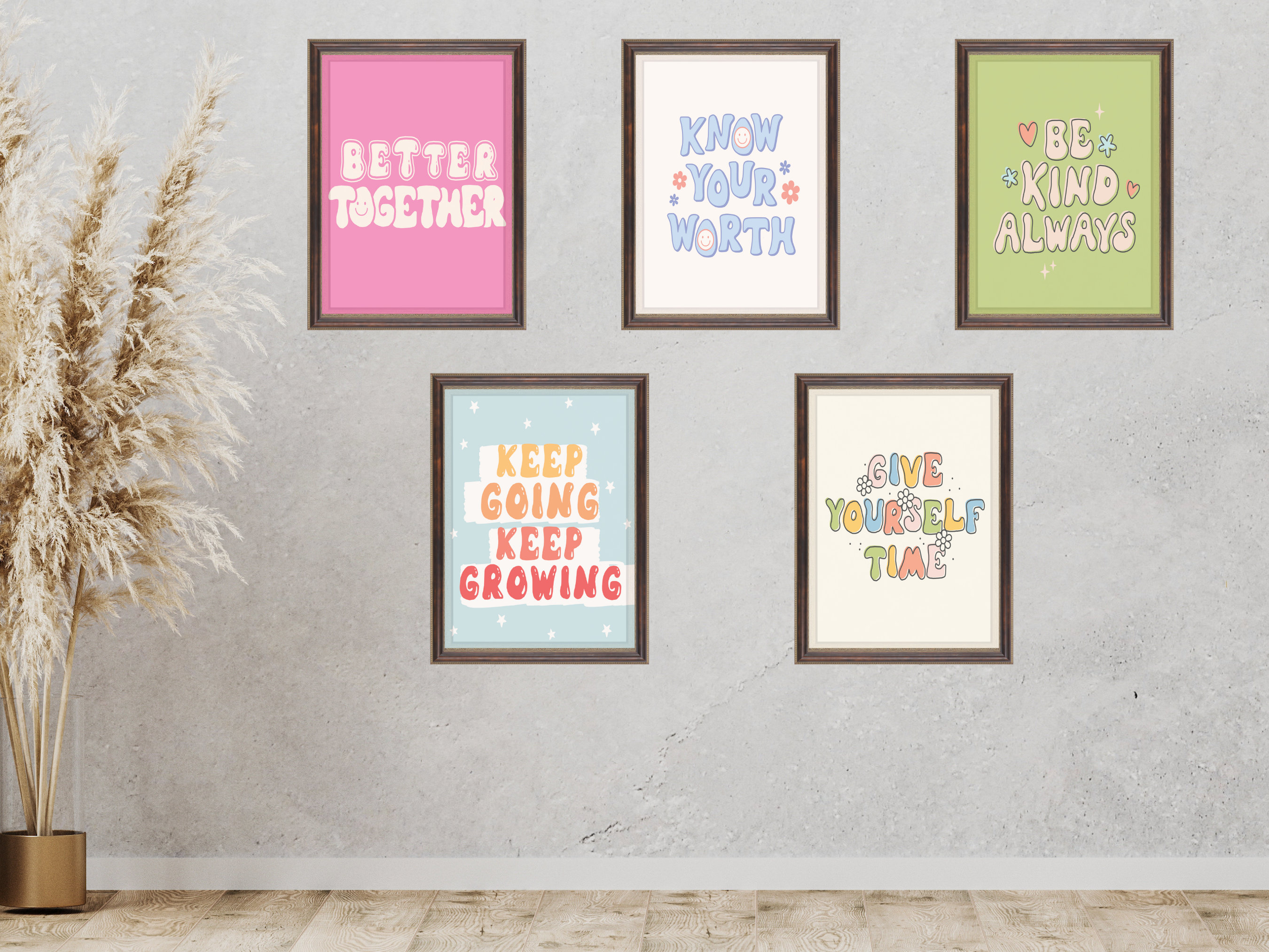 Printable Wall Art Poster Set, Set of 15 Poster, Positive Affirmation ...