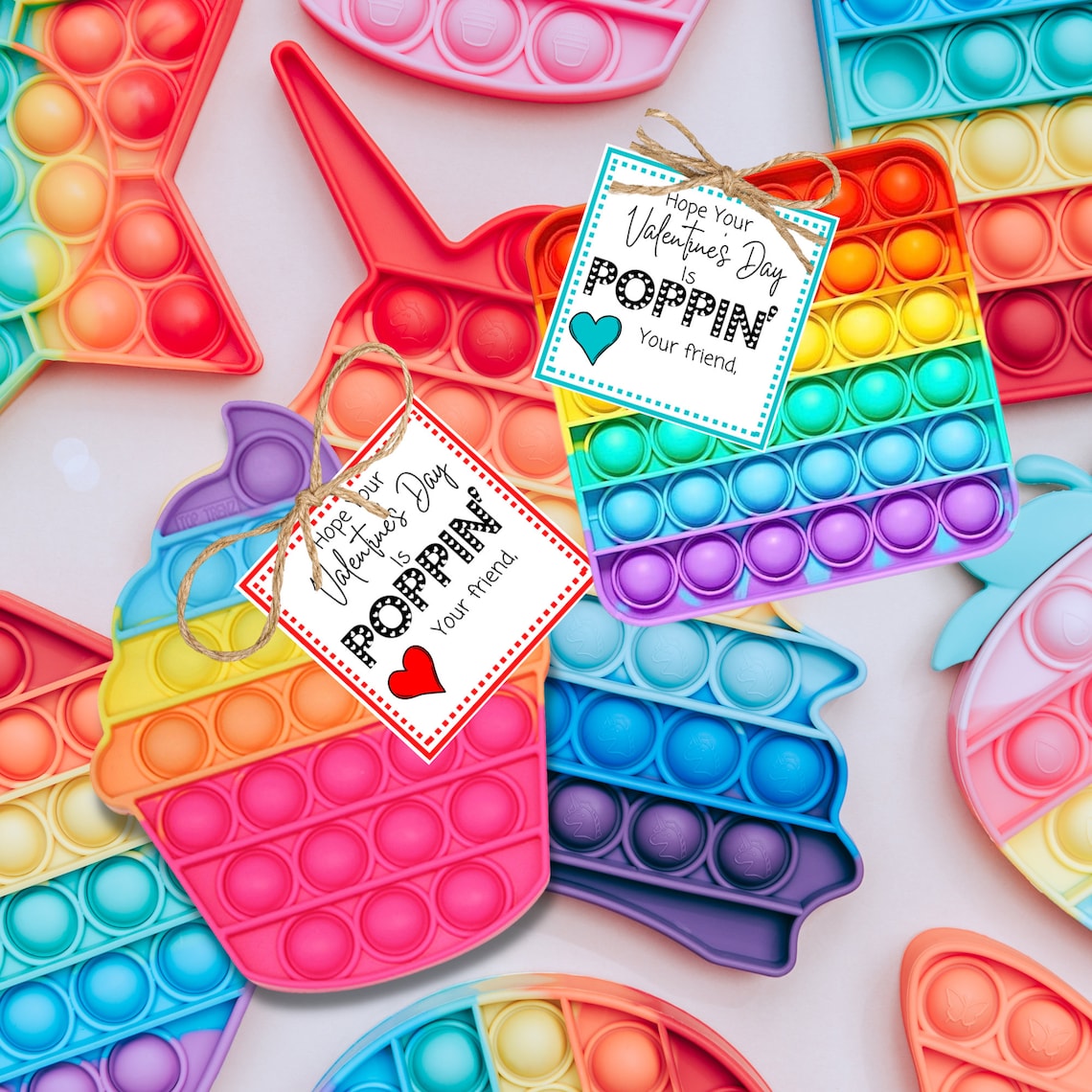 Hope Your Valentines Day is Poppin Digital PDF Printable Valentine Tags ...