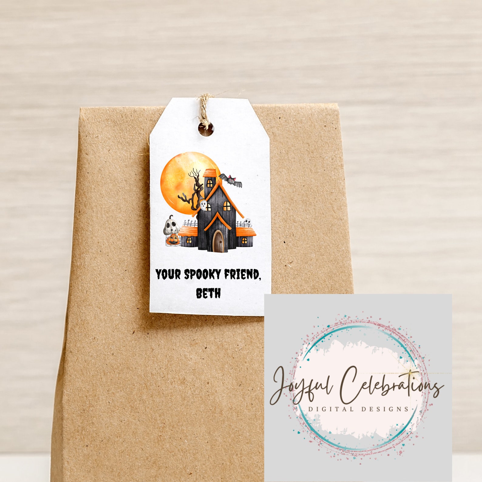 Halloween Trick or Treat Card, Gift Card, Printable Gift Tag, Trick ...