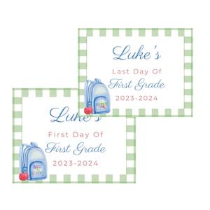 Editable First Day of School, Last Day of School, Printable, Digital ...