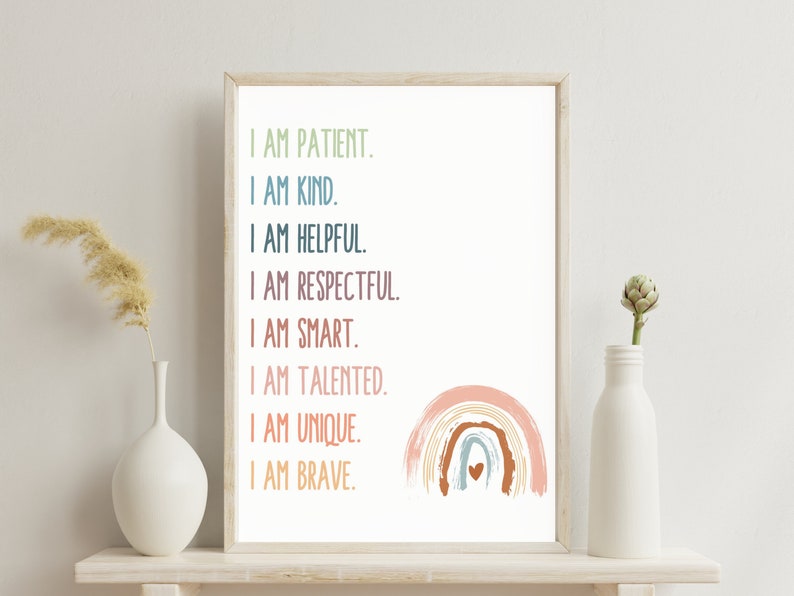 Printable Wall Art, Affirmation for Kids, Classroom Poster, Nursery ...