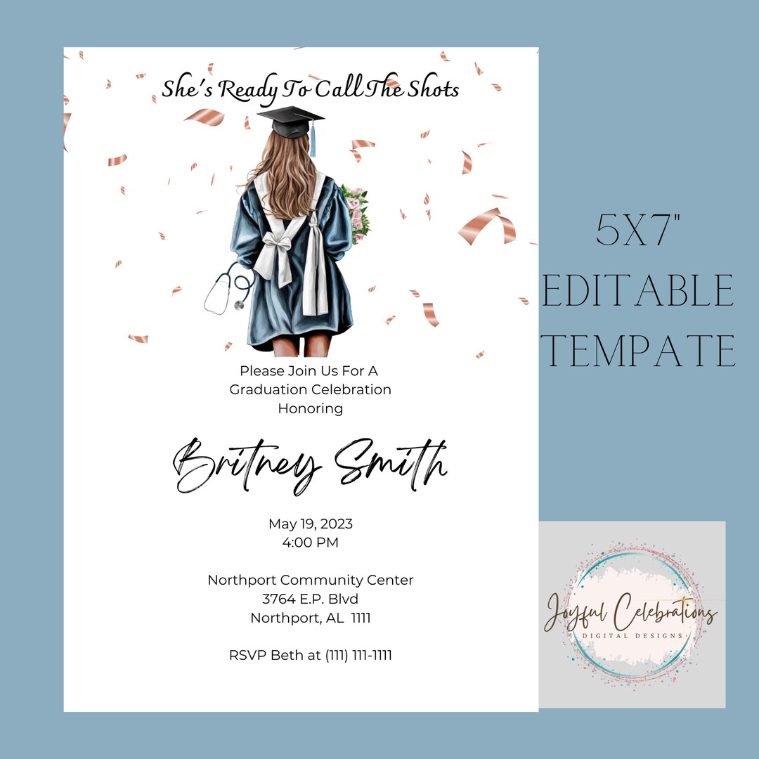 Nurse Graduation Party | Nurse Graduation Gift | Graduation Invitation ...
