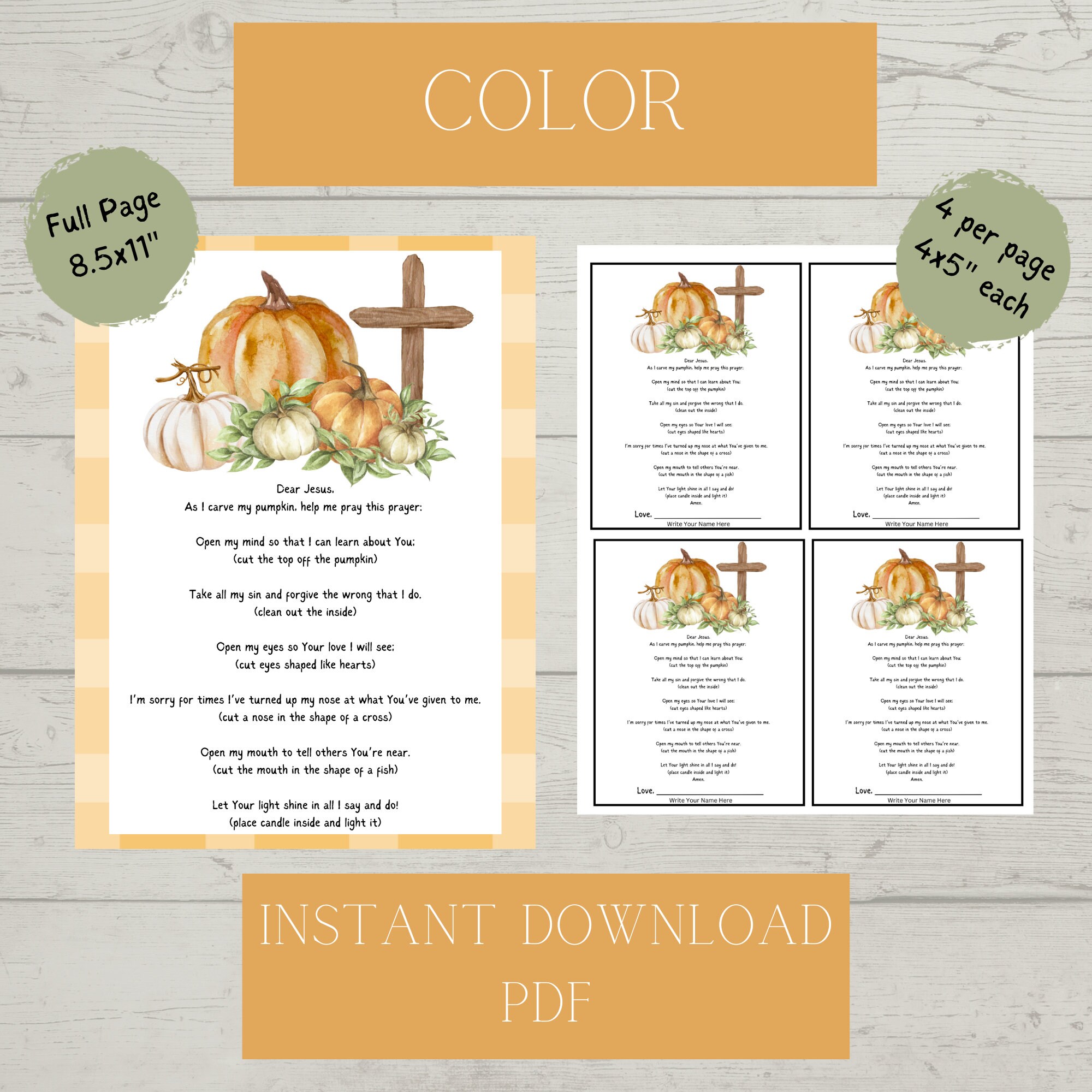 Pumpkin Prayer, Sunday School Activity, Halloween Tracts, Fall Craft ...