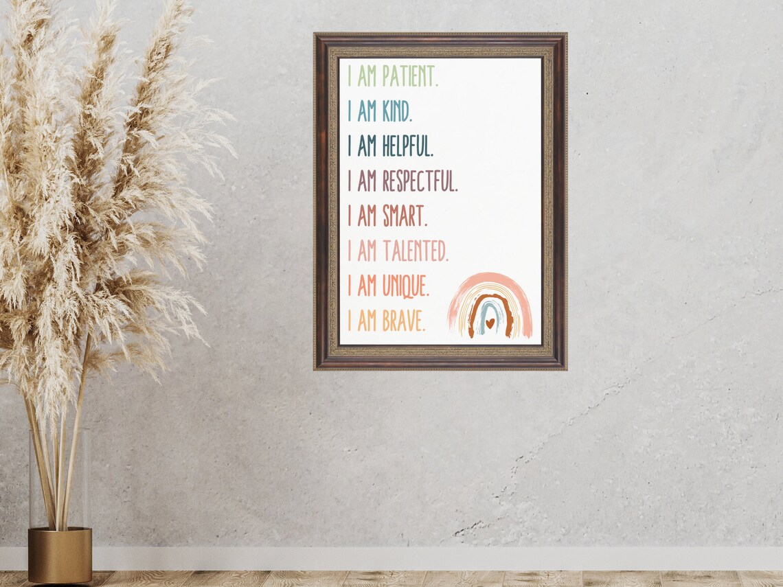 Printable Wall Art Affirmation for Kids Classroom Poster - Etsy
