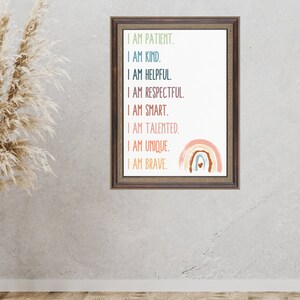 Printable Wall Art, Affirmation for Kids, Classroom Poster, Nursery ...