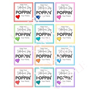 Hope Your Valentine’s Day is Poppin’ | Digital PDF Printable Valentine ...