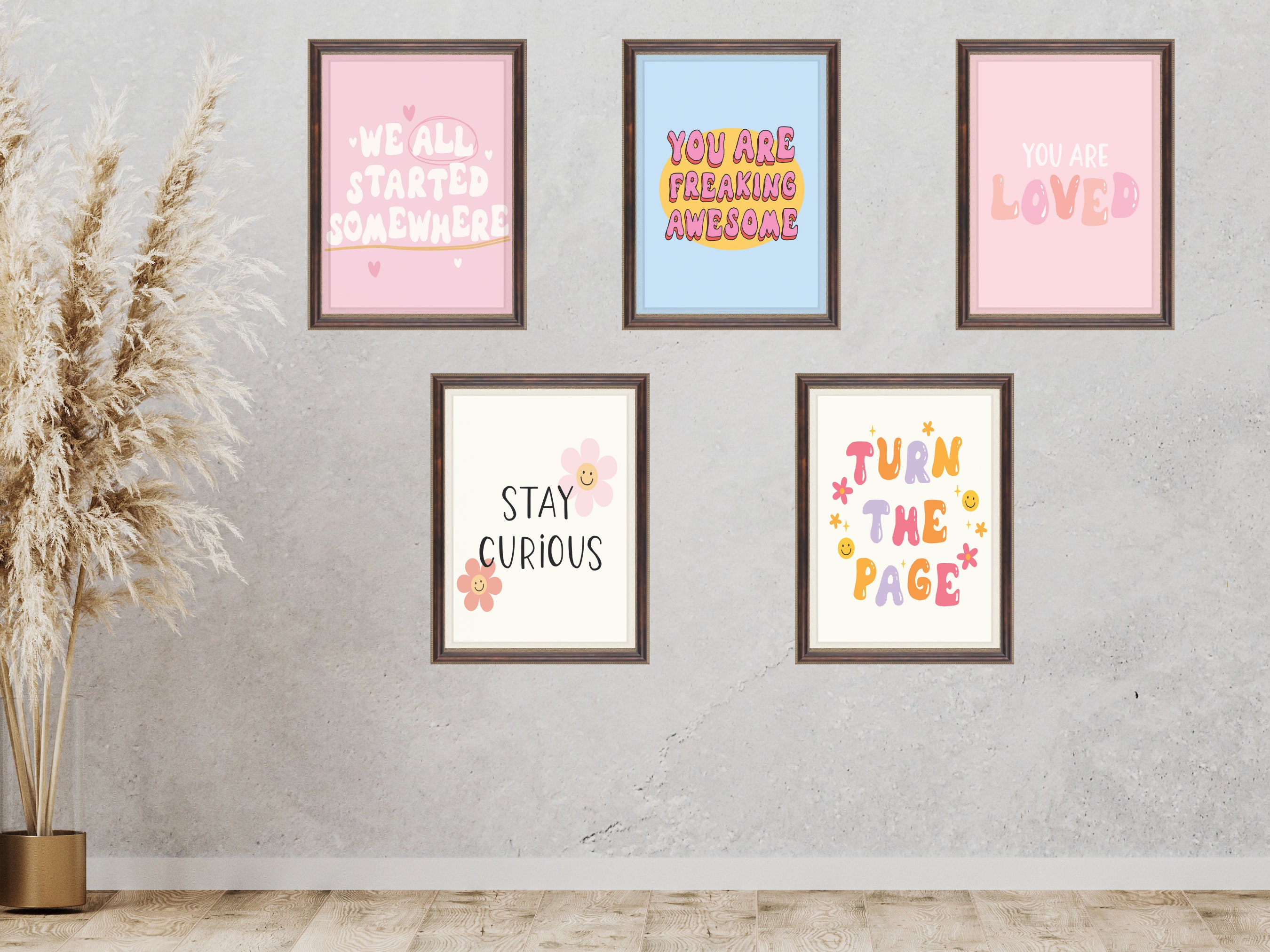 Printable Wall Art Poster Set, Set of 15 Poster, Positive Affirmation ...