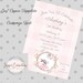 Bunny Ballerina Pink Roses Party Invitation | Unlimited Printing| Child ...