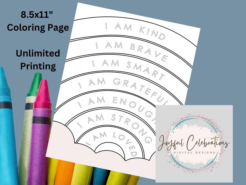 Affirmations for Kid, Printable Wall Art Poster Set, Boho Nursery Decor ...