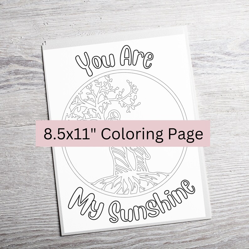 Mother's Day Coloring Page | You Are My Sunshine Printable | PDF ...