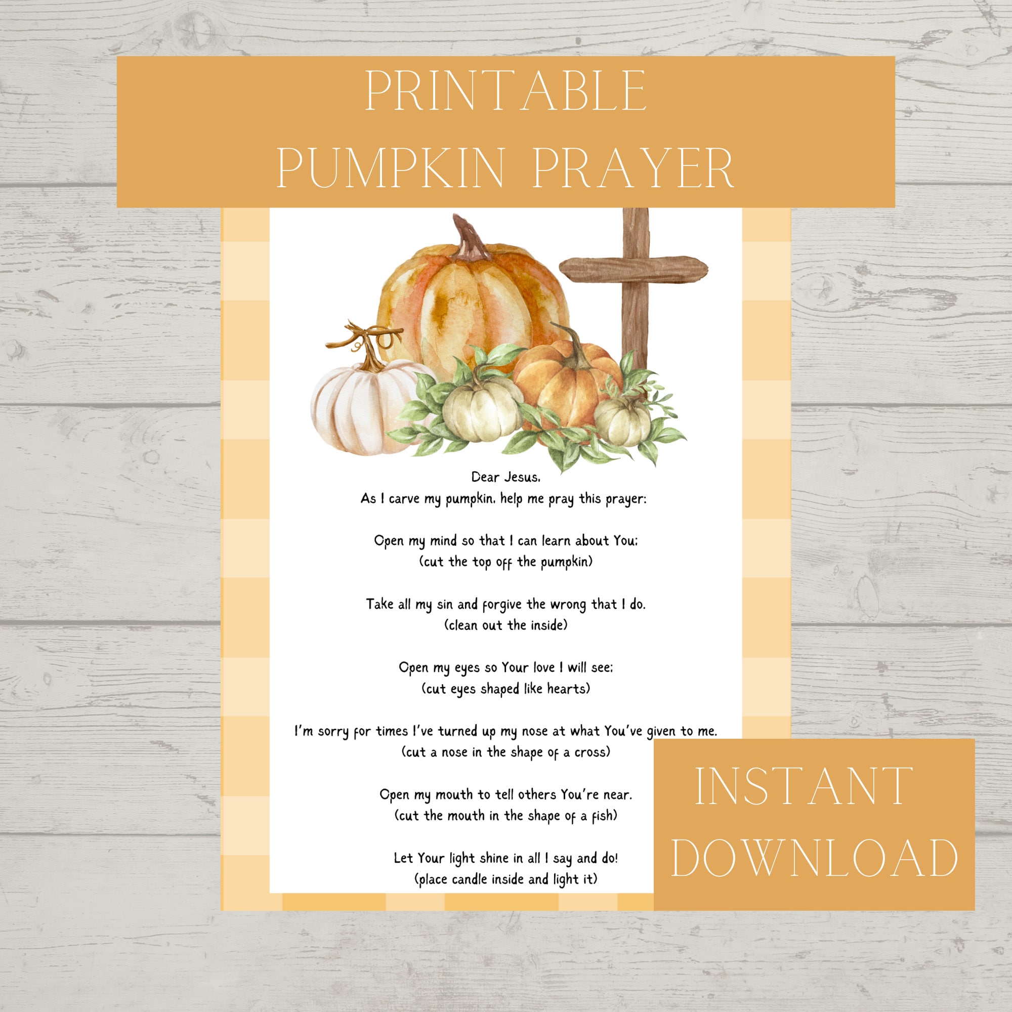 Pumpkin Prayer, Sunday School Activity, Halloween Tracts, Fall Craft ...