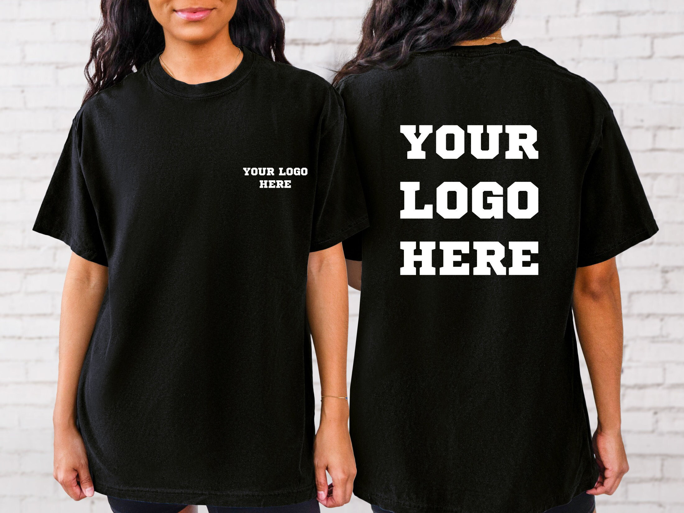 2 Side Custom Logo Pocket Size Shirts, Custom Sweatshirt, Your Business ...