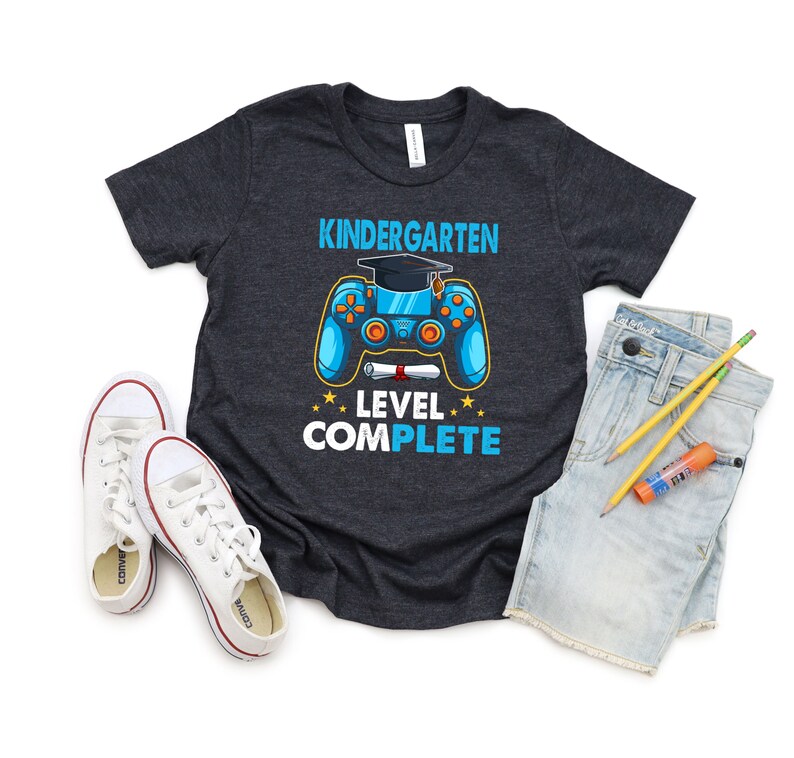 Kindergarten Level Complete Gamer Graduation Shirt - Etsy