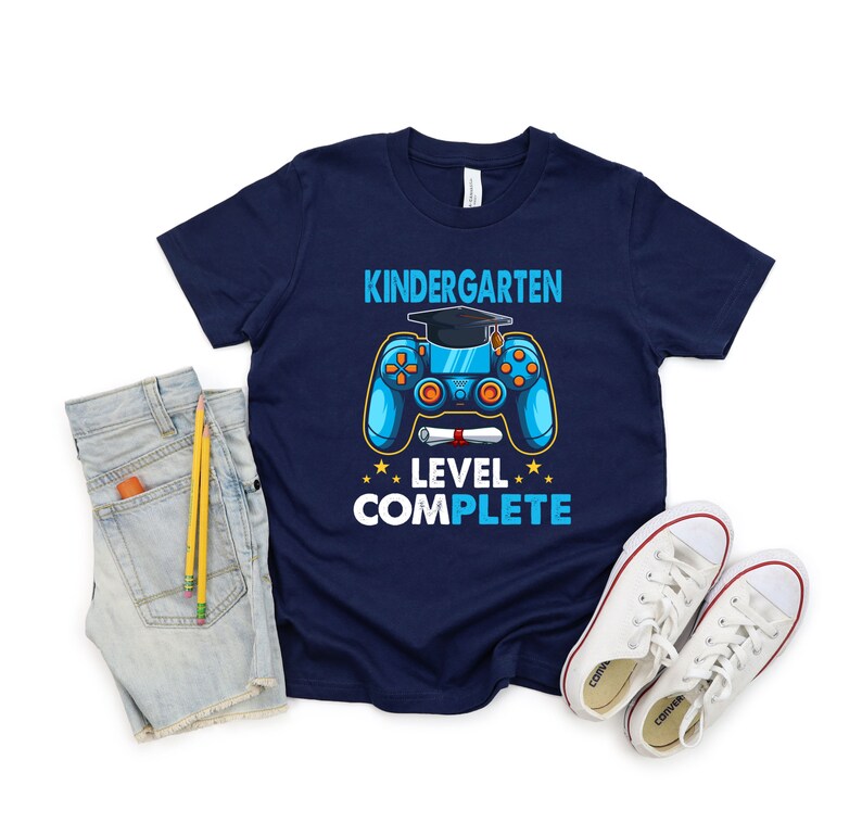 Kindergarten Level Complete Gamer Graduation Shirt - Etsy