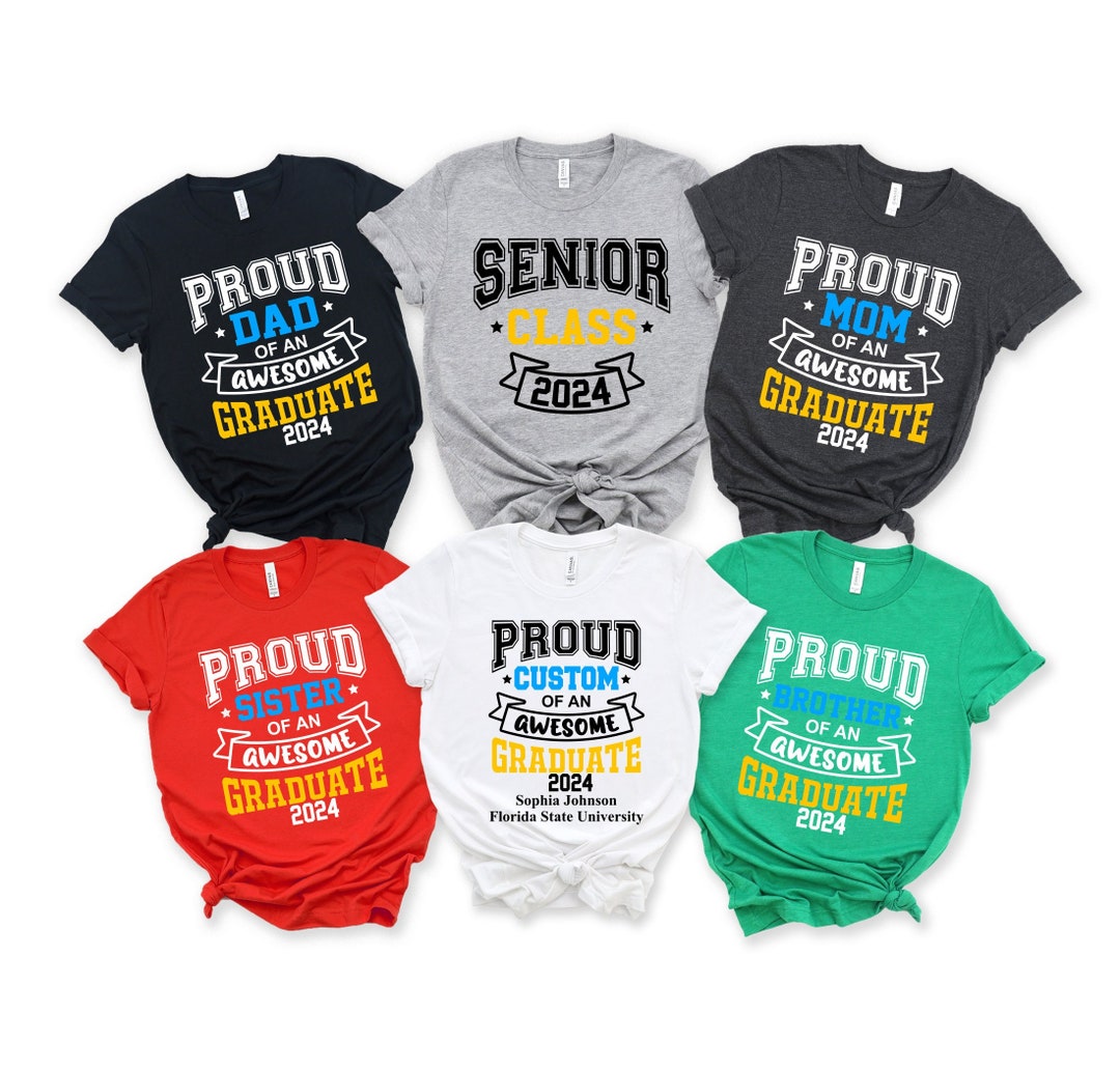 2024 Custom Senior Graduation Shirt,senior Shirt,proud Custom ...