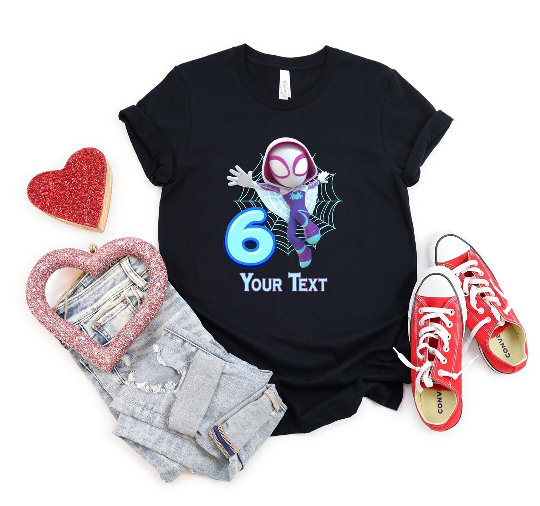 Ghost Spider Birthday Shirts, Spider Birthday Girl Shirt, Girl's Ghost ...