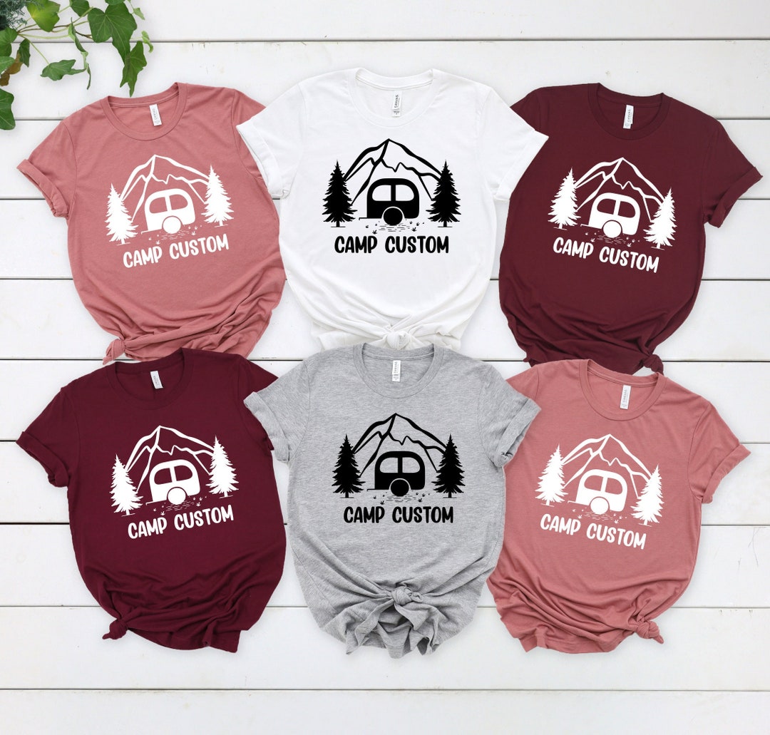 Custom Camp Shirt,camp Shirts,personalized Name Camper Shirt,camping ...