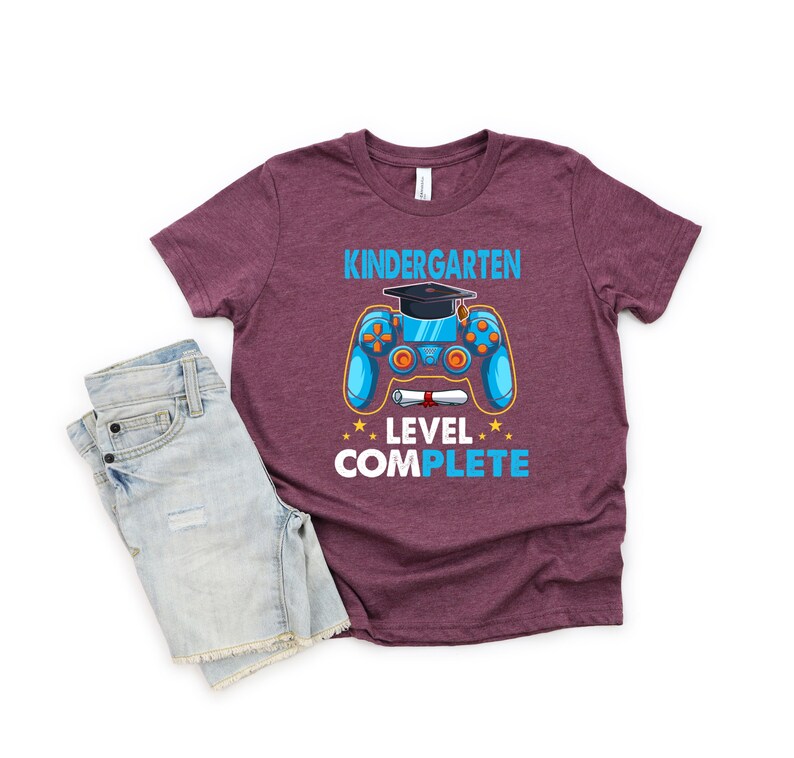 Kindergarten Level Complete Gamer Graduation Shirt - Etsy