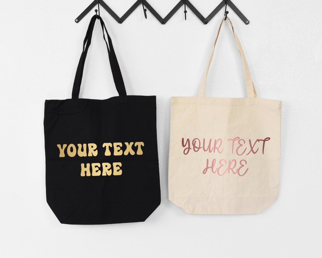 Custom Text, Custom Tote Bag, Birthday Gift Tote Bag, Mom Gift, Tote ...