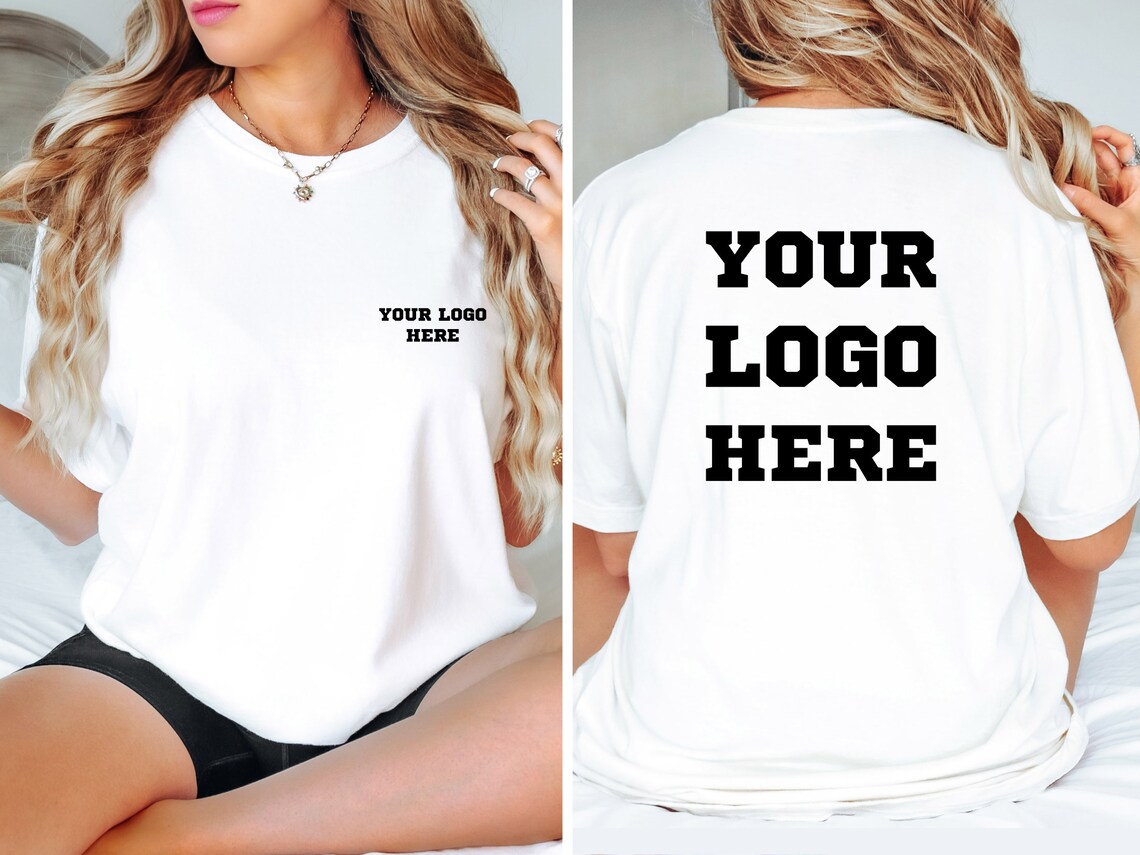 2 Side Custom Logo Pocket Size Shirts, Custom Sweatshirt, Your Business ...