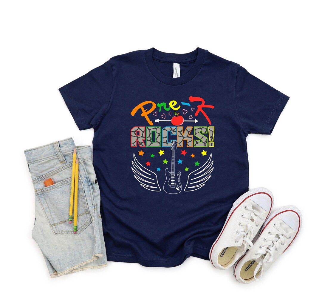 Pre-k Shirt, Pre-k Rocks Shirt, First Day of School Shirt, Musical Pre ...