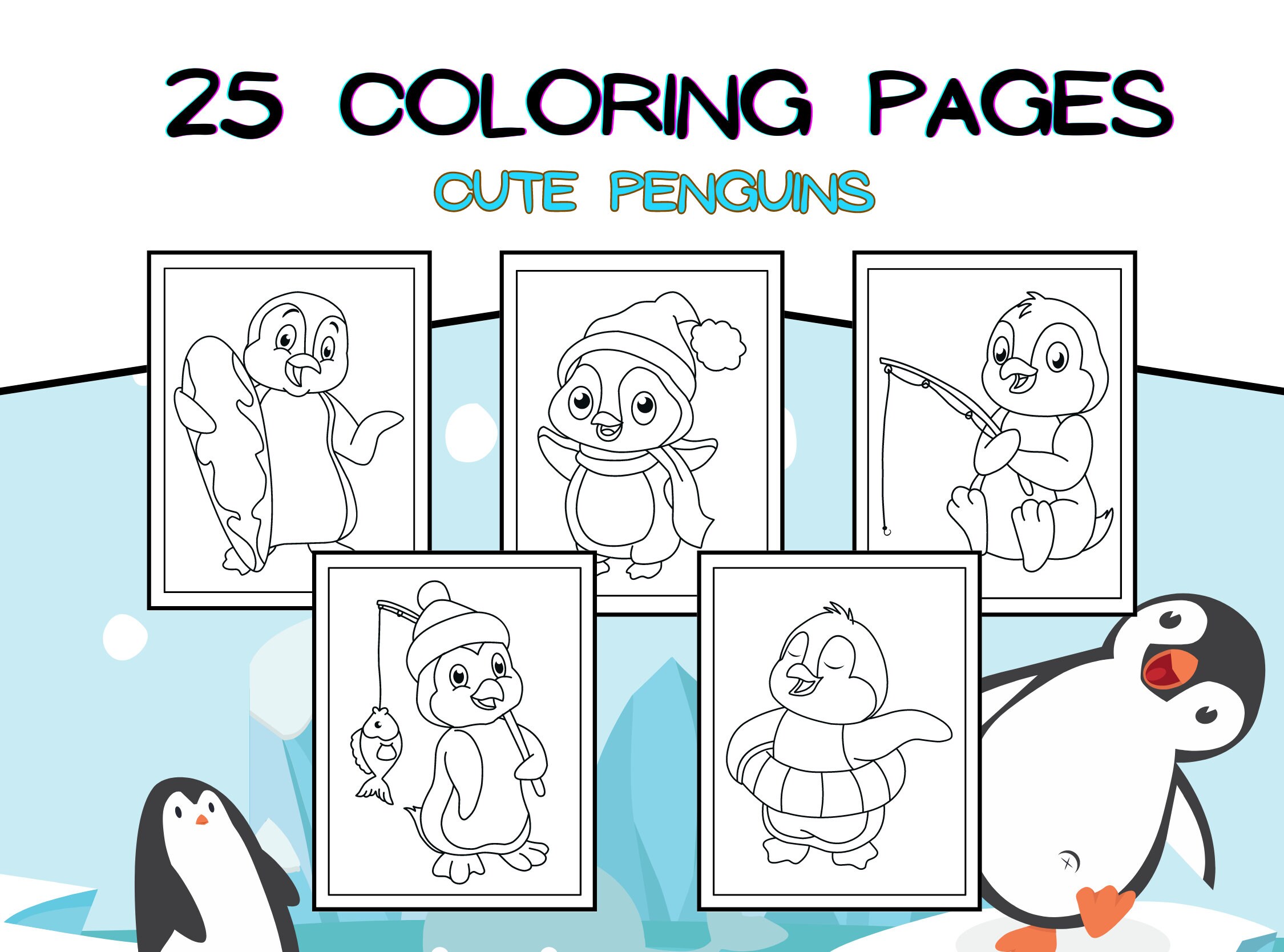 Cute Coloring Pages Of Penguins
