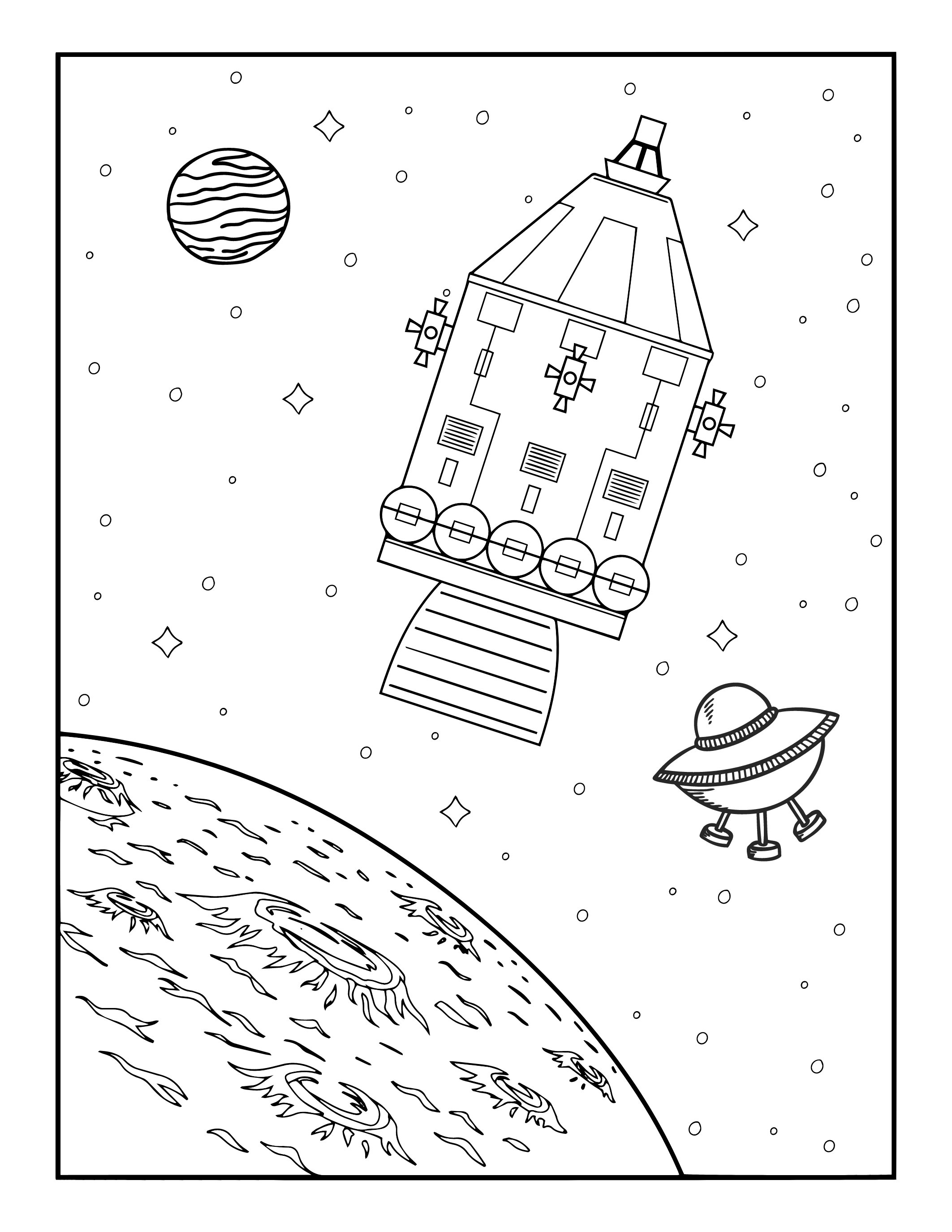 Space Coloring Pages for Kids Space PDF Space Printables Space - Etsy Space Coloring Pages for Kids Space PDF Space Printables Space - Etsy