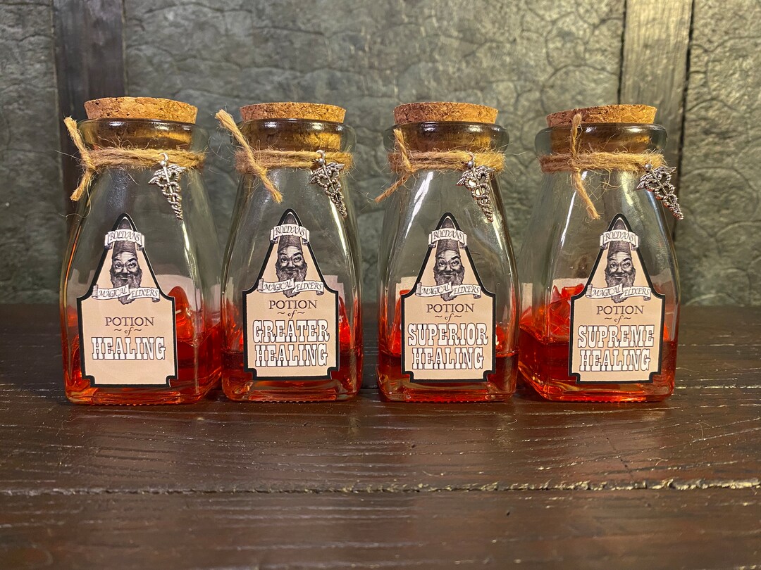 Healers Potion Kit 4 Pack D&D Resin Dice Potions - Etsy