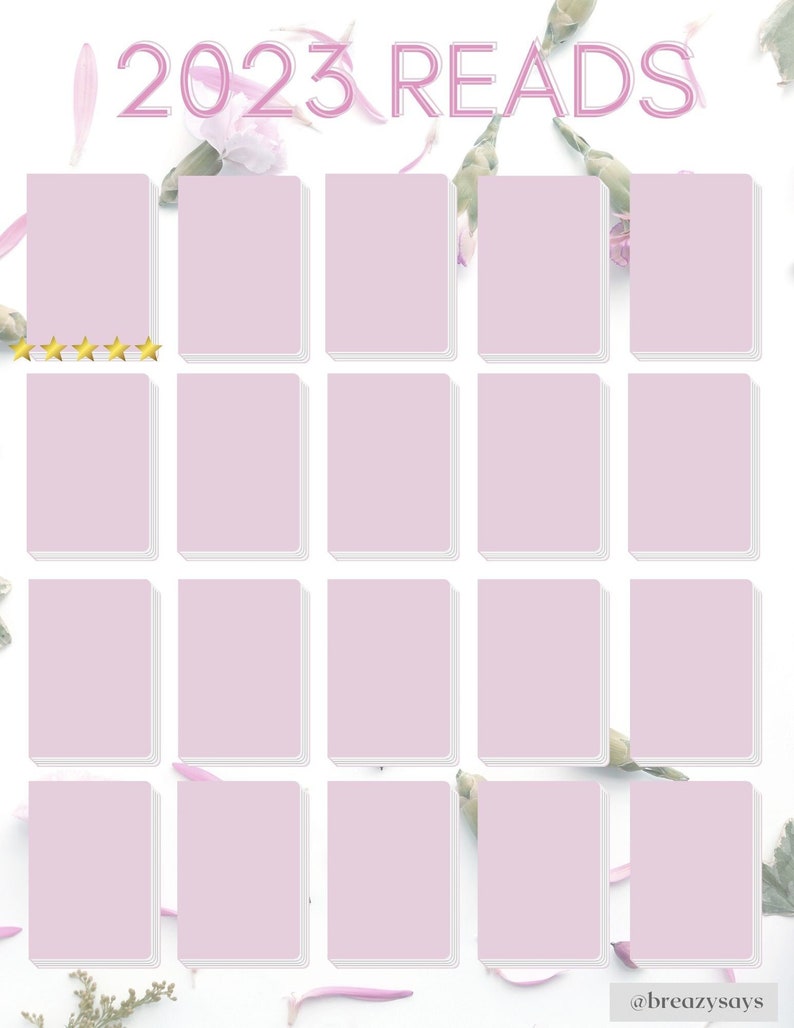 2023 Book Tracker Template - Etsy