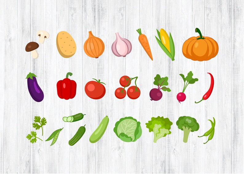 Vegetables Bundle Svg, Vegetables Hand Drawing, Vegetables File Cut ...