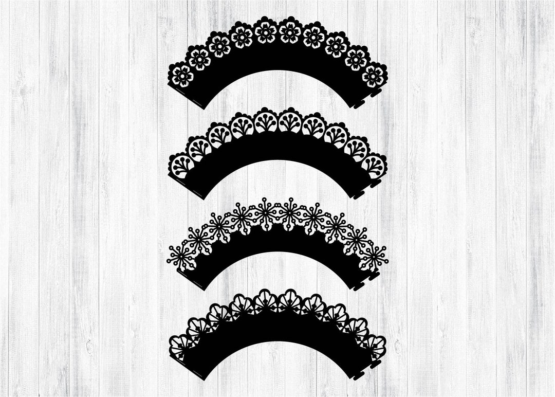 Cupcake Wrapper SVG PNG, Party Cupcake Template, Cupcake File Cut ...