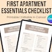 First Apartment Essentials Checklist Printable, Editable in Canva ...