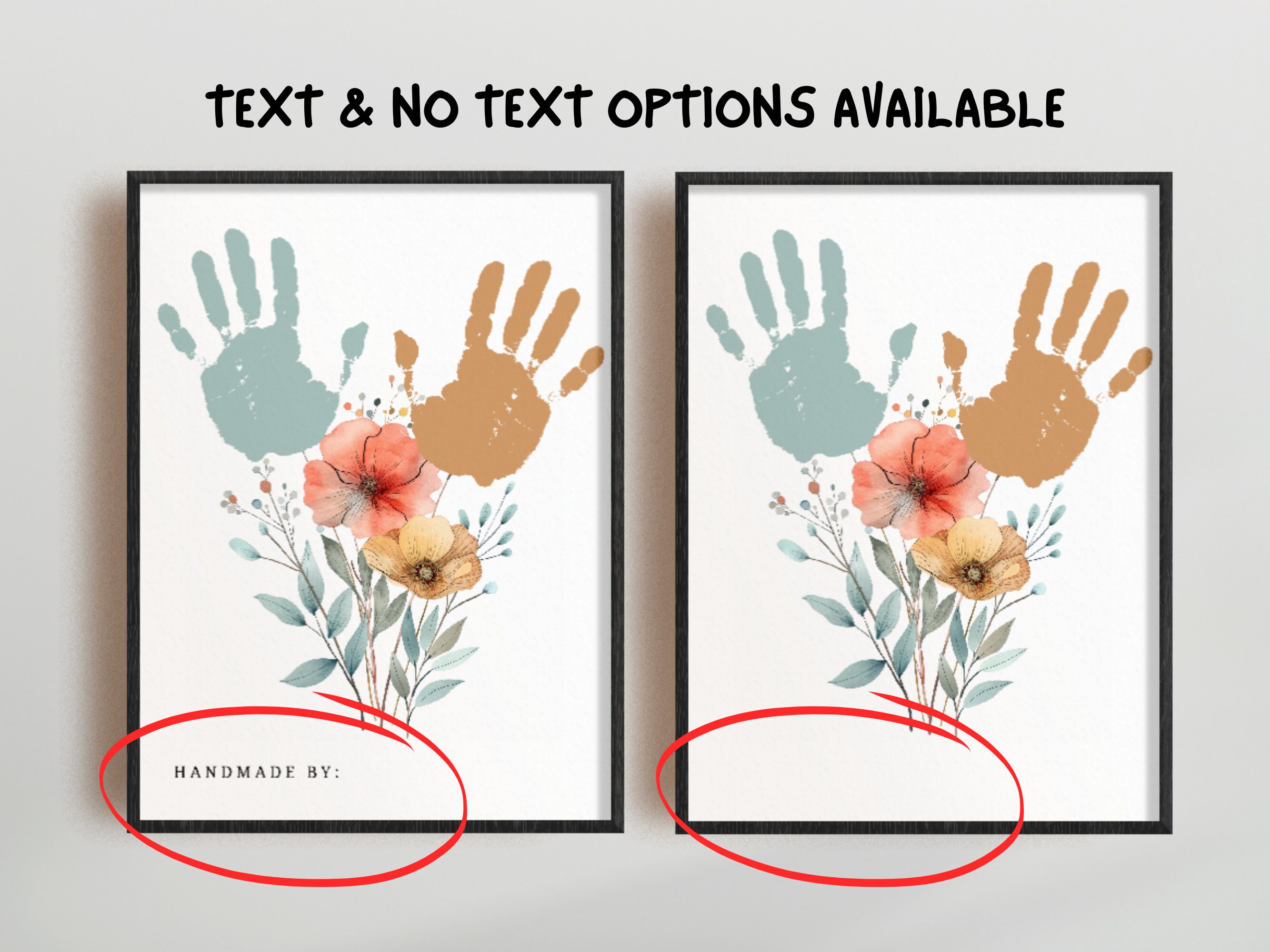 Mother's Day Craft Handprint Art Birthday Activity Floral Bouquet ...