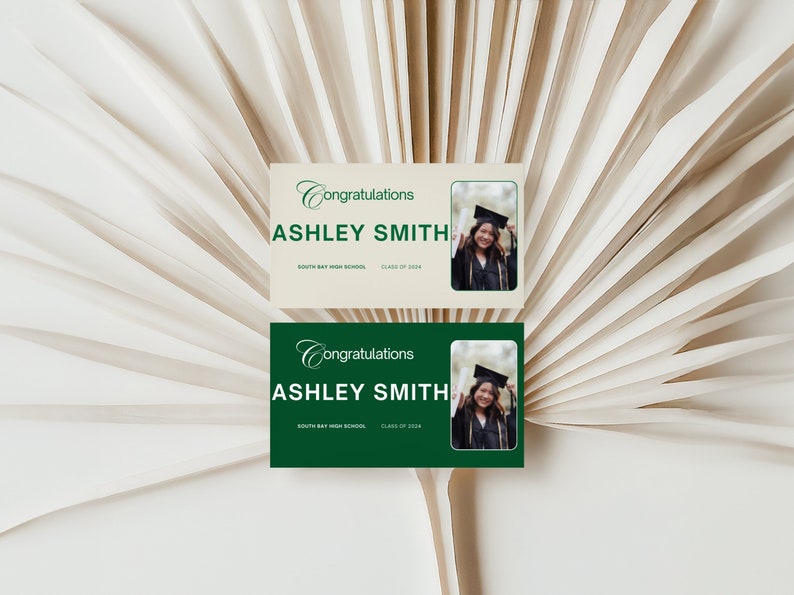 Editable Graduation Name Card Template, Printable Class 2023 Graduation ...